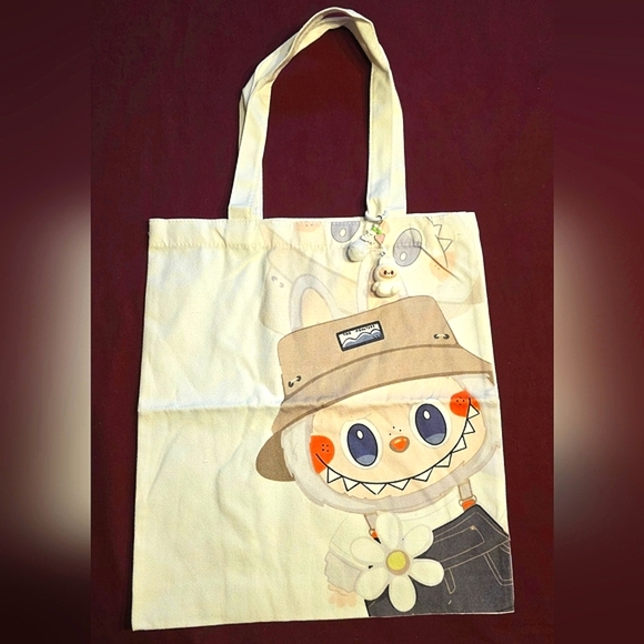 POP MART | Bags | Labubu Canvas Bag Wmini Labubu Bag Charm Included ...